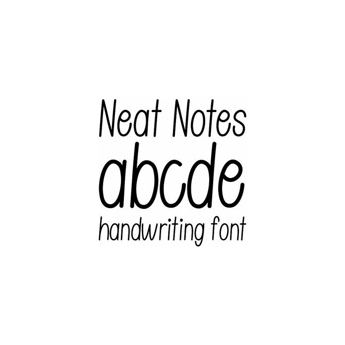 neat notes handwriting font
