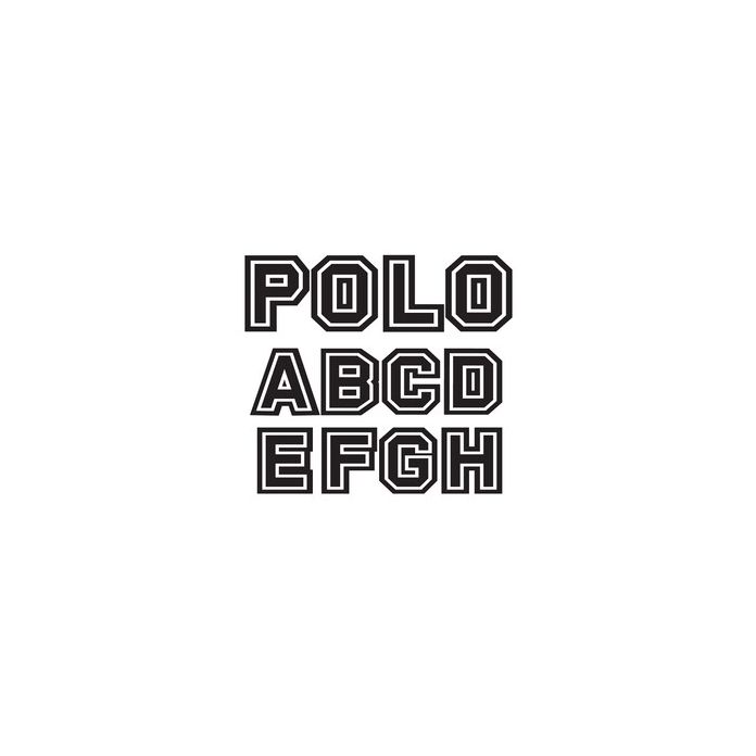 BFC Polo Bold Outlined Sports Jersey Font