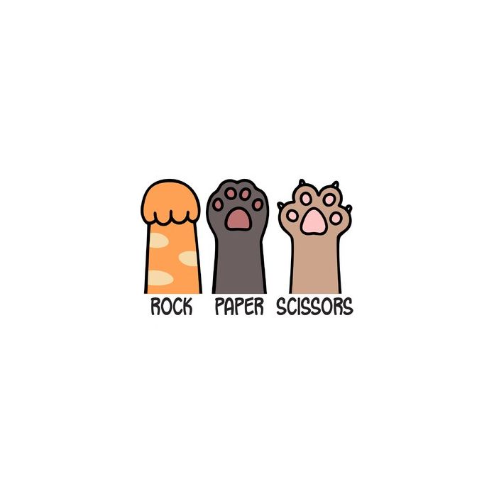 Rock Paper Scissors Cat Paws