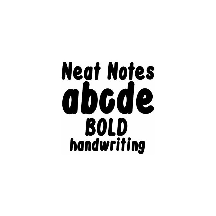 neat notes bold handwriting font
