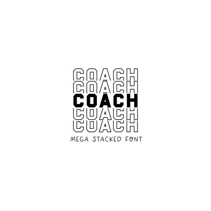 BFC Coach Mega Stacked Sports Font