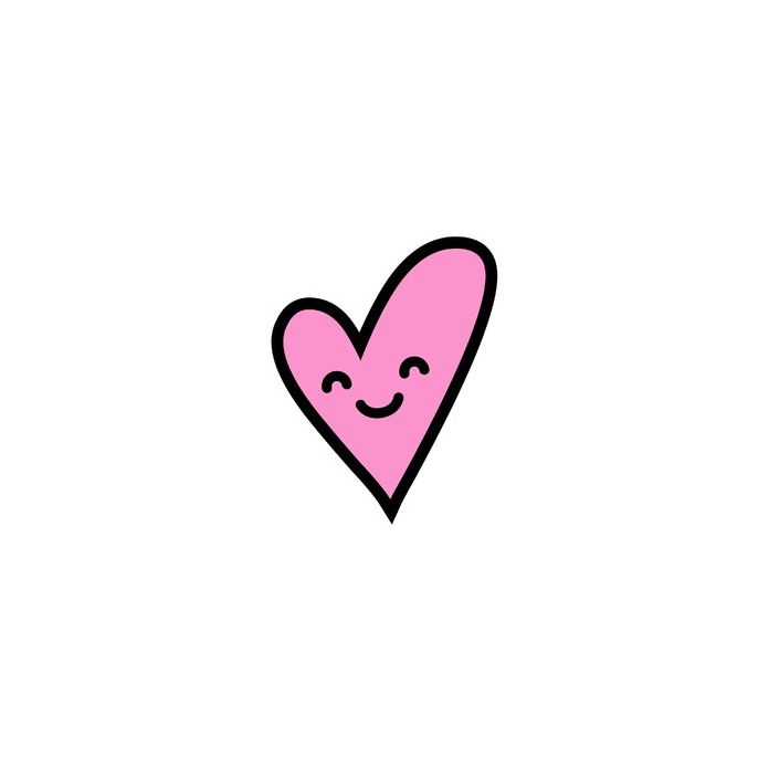 Cute heart smiley face