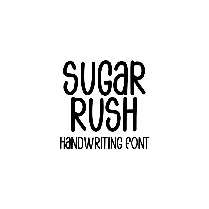 sugar rush handwriting font