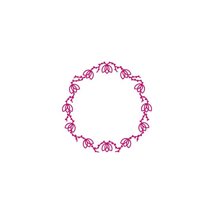 Flower Chain Wreath Circle Frame Garland