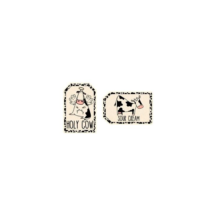 Cute Cow Tags Set #2 - Holstein Cows Print & Cut Tags