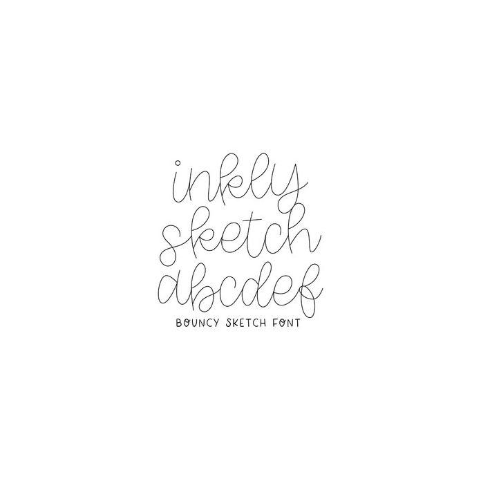 BFC Inkly Sketch Bouncy Script Cursive Sketch Font