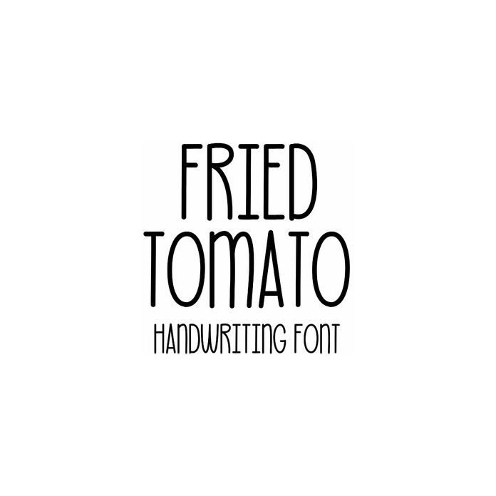 fried tomato handwriting font