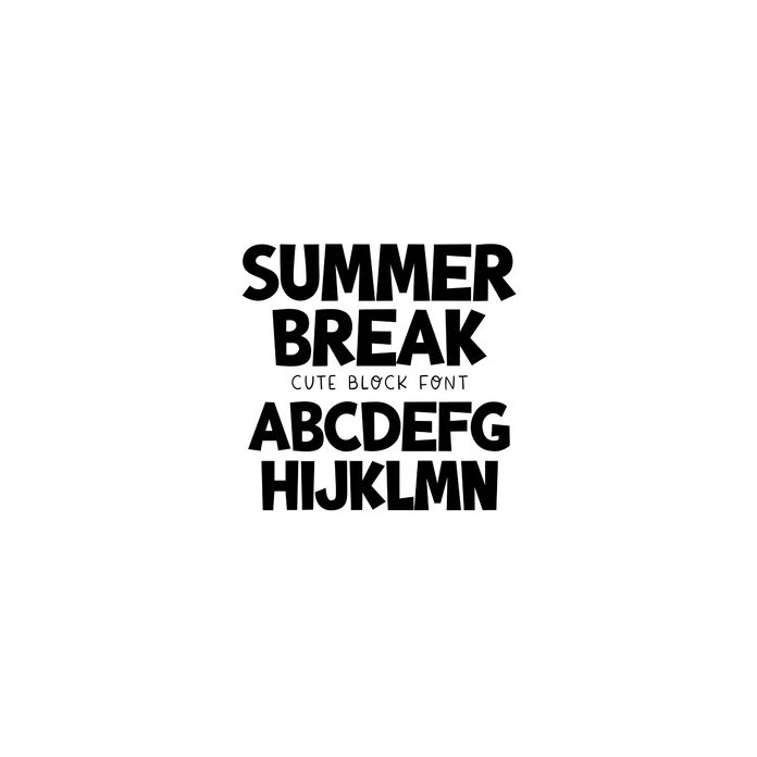 BFC Summer Break Chunky Cute Block Playful Font