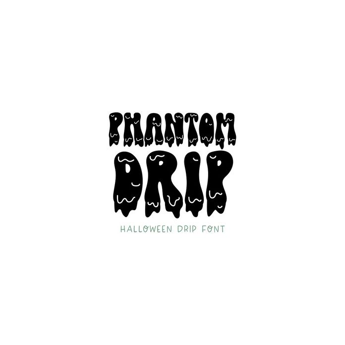 BFC Phantom Drip Spooky Drip Halloween Retro Font