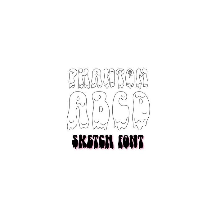 BFC Phantom Drip Sketch Spooky Dripping Sketch Font