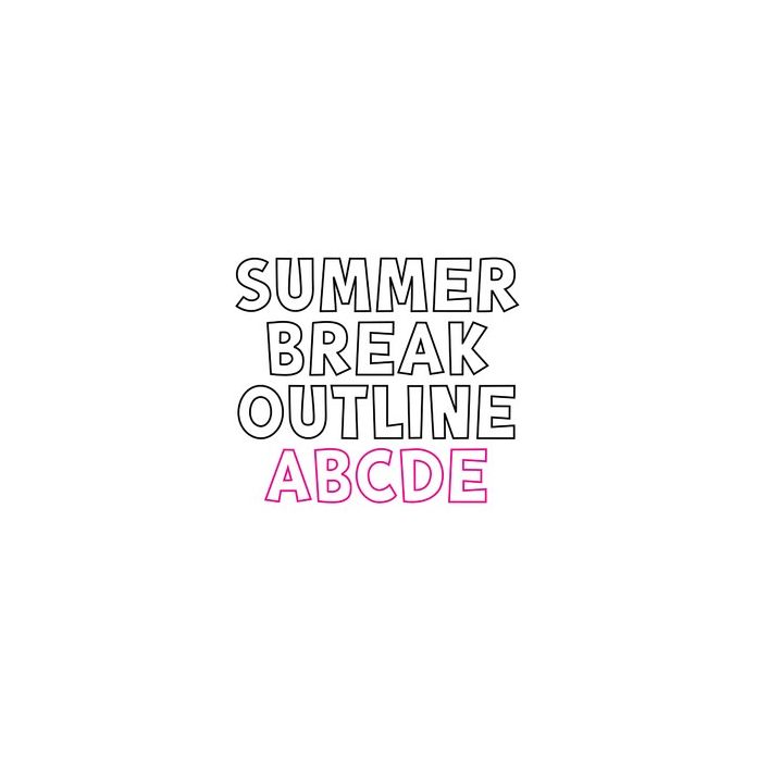 BFC Summer Break Outline Chunky Font