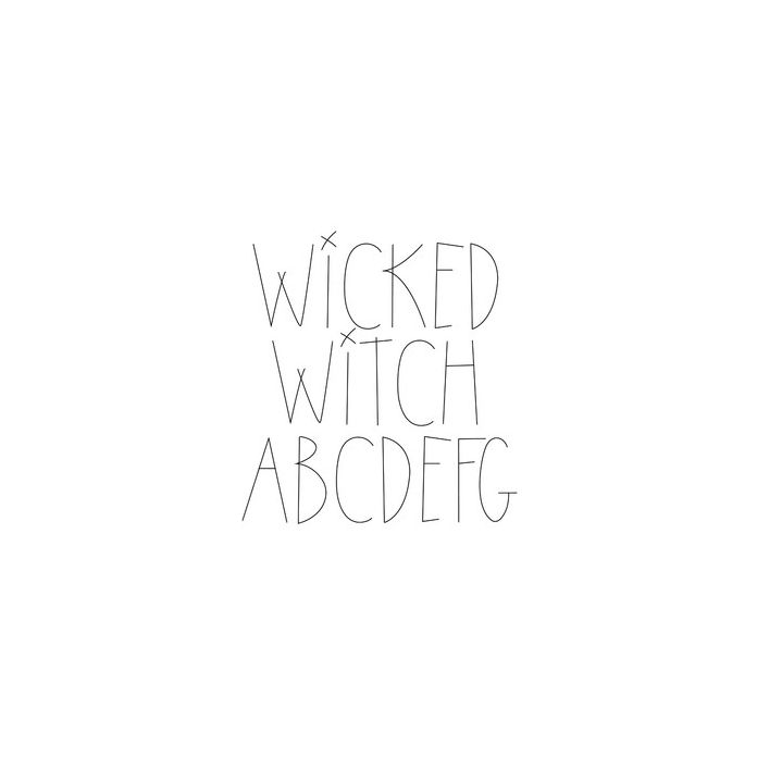 BFC Wicked Witch Sketch Scary Halloween Handwriting Sketch Font|446589