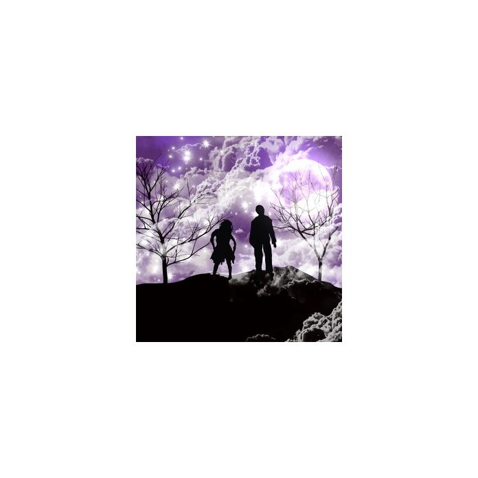 Zombie Apocalypse Purple Night Sky Background Pattern