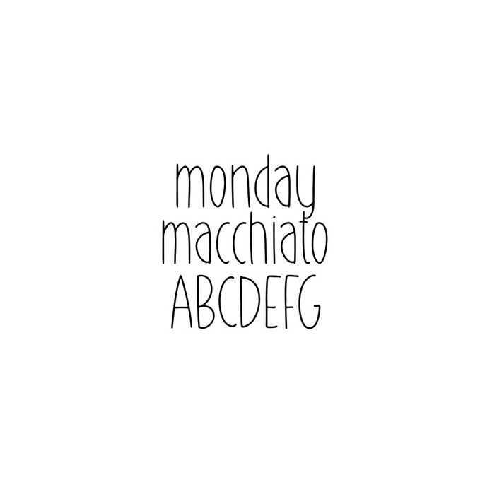 BFC Monday Macchiato Skinny Cute Handwriting Font