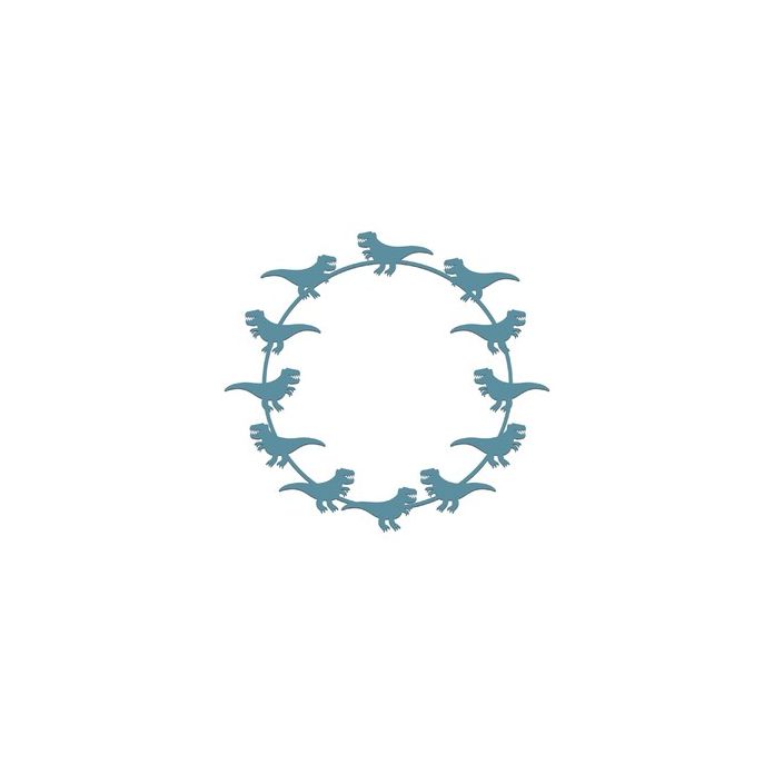 Tyranosaurus Rex Dinosaur Circle Border Frame