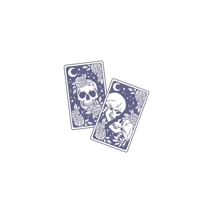 Tarot card skulls