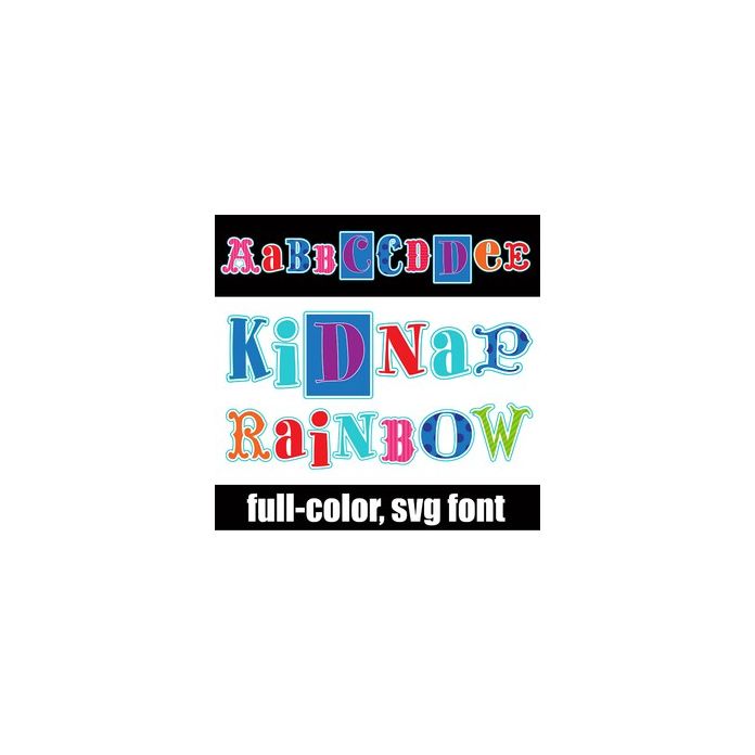 Kidnap Rainbow Color Font