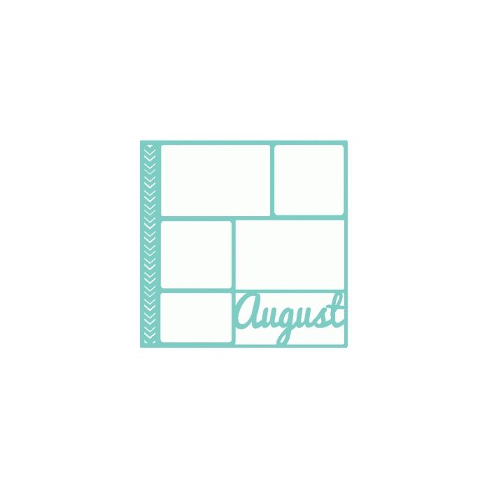 august scrapbook page / template / layout