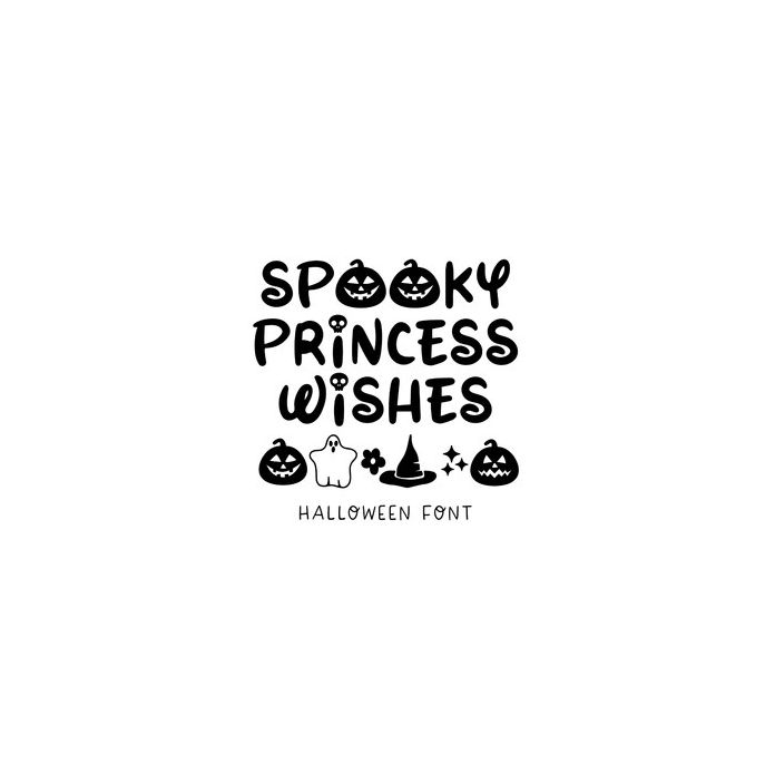 BFC Spooky Princess Wishes Cute Halloween Font