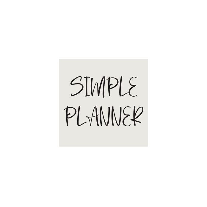 Simple Planner Font