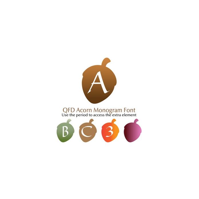 QFD Acorn Monogram Font