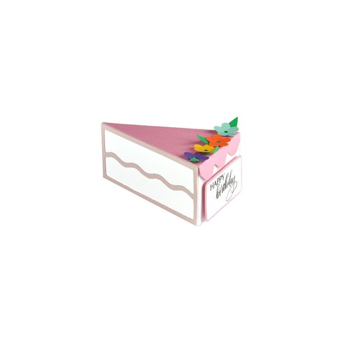Layered Cake Slice with Label