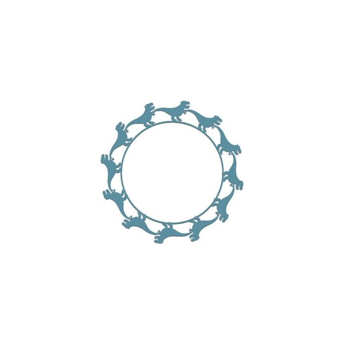 Tyrannosaurus Rex Dinosaur Circle Frame Border