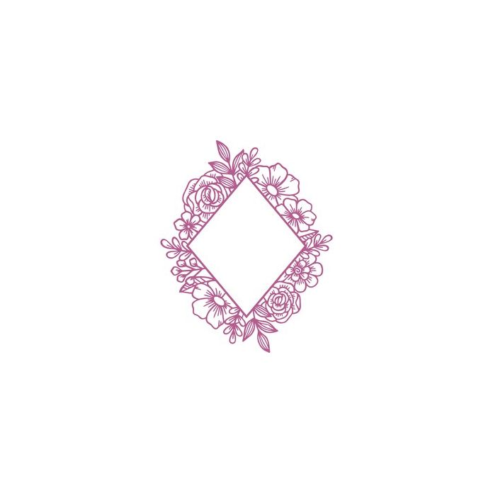 floral diamond frame