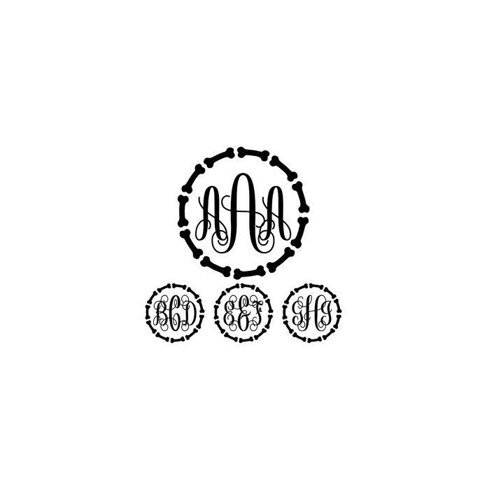 Monogram Basic Script - Bones|450383