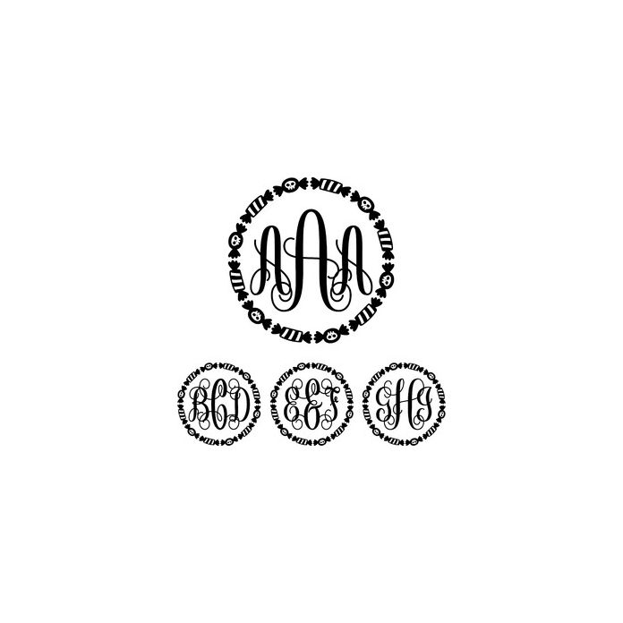 Monogram Basic Script - Halloween Candy