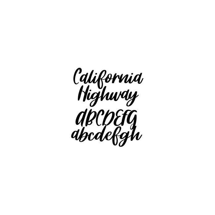 BFC California Highway Bold Brush Script Cursive Font