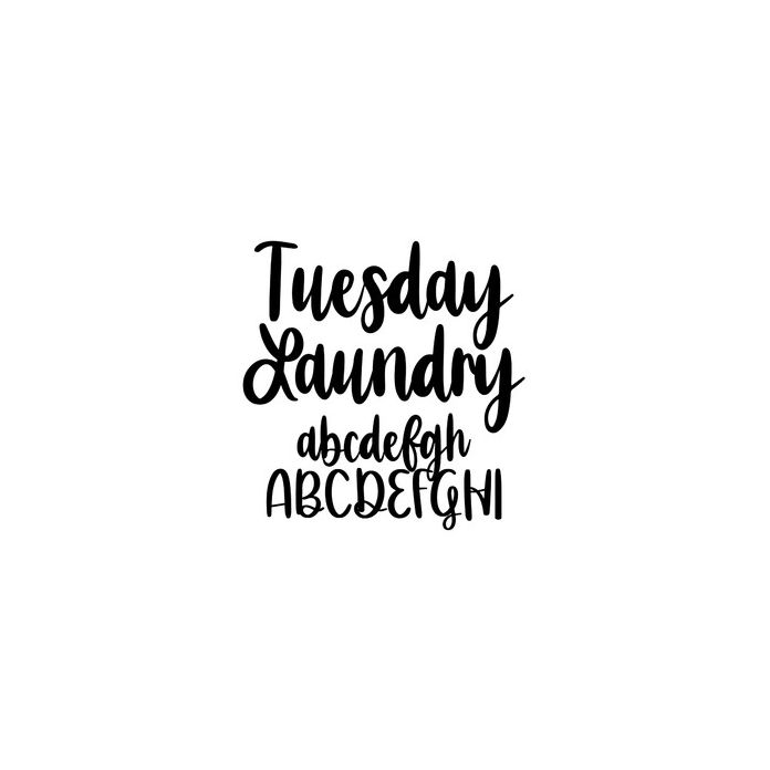 BFC Tuesday Laundry Brush Script Cursive Handlettered Font