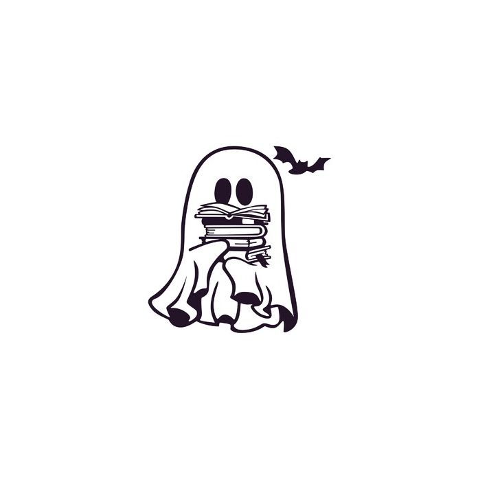 Ghost with Stack of Books