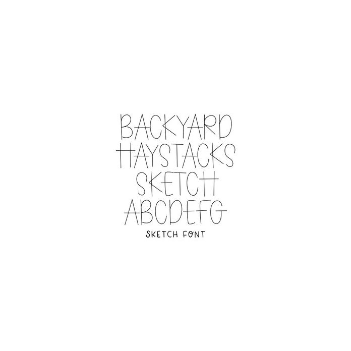 BFC Backyard Haystacks Sketch Playful Handwritten Font