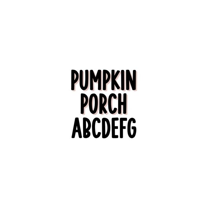 BFC Pumpkin Porch Bold Display Autumn Basic Font