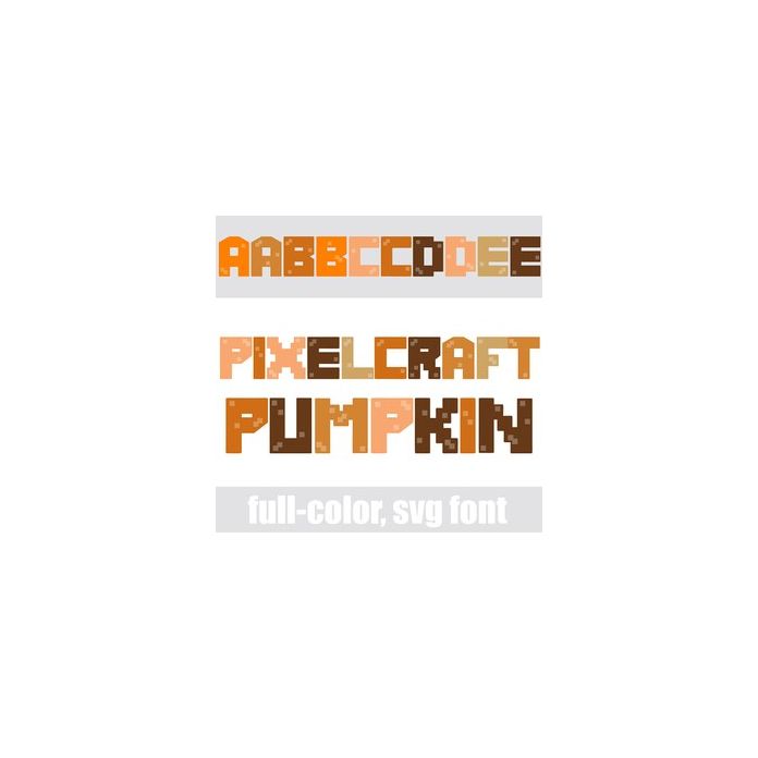 Pixelcraft Pumpkin Color Font