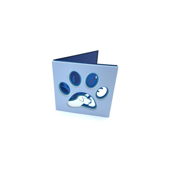 dog paw card