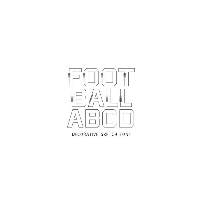 BFC Football Sketch Sporty Block Sketch Pen Font