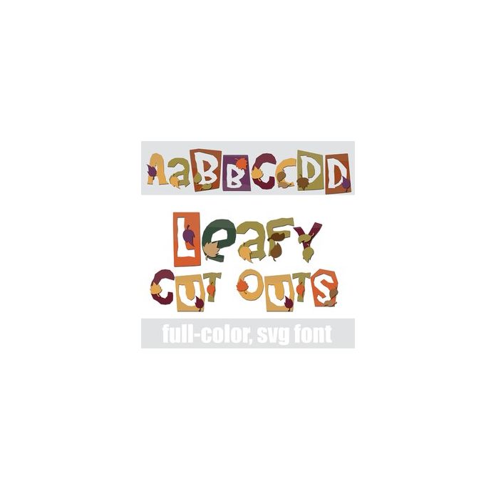 Leafy Cut Outs Color Font