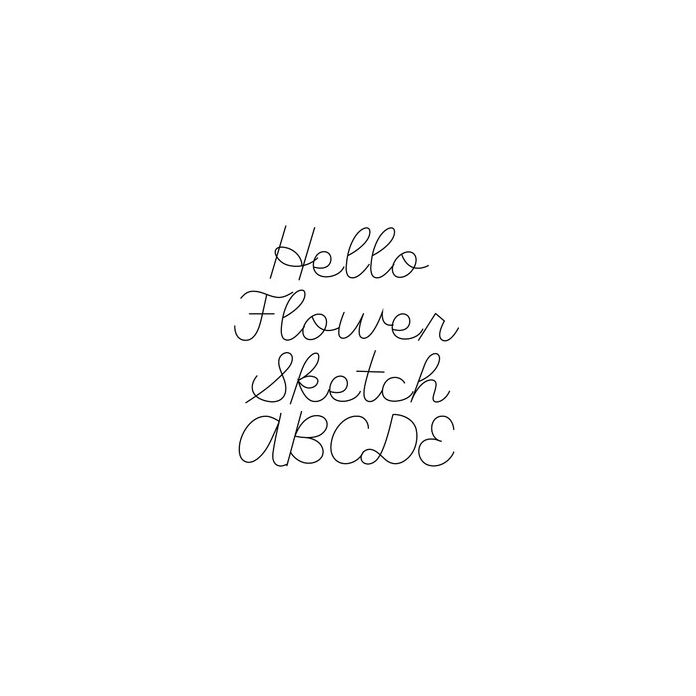 BFC Hello Flower Sketch Cursive Script Sketch Pen Font