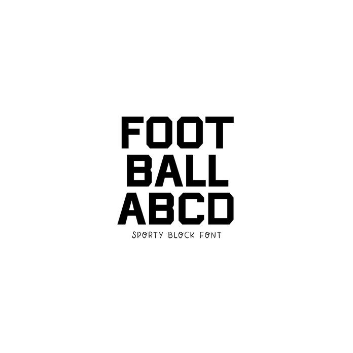 BFC Football Block Sporty College Bold Sports Font