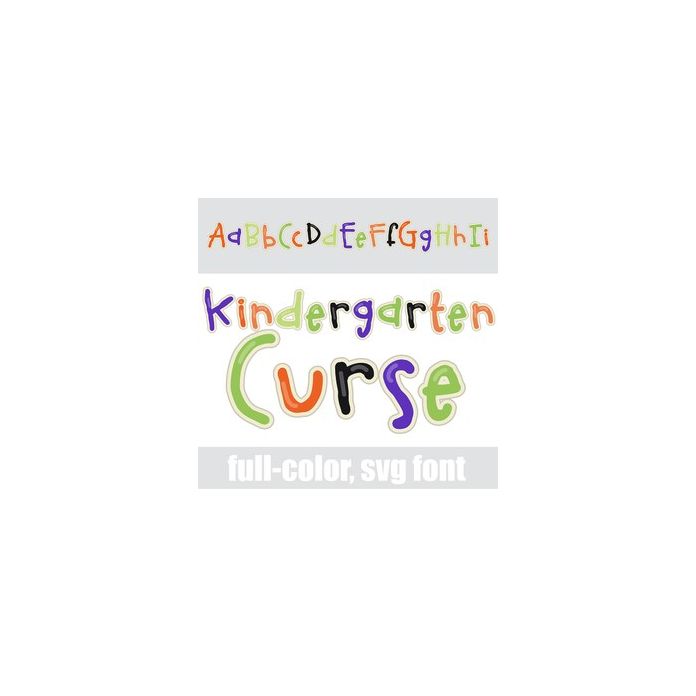 Kindergarten Curse Color Font