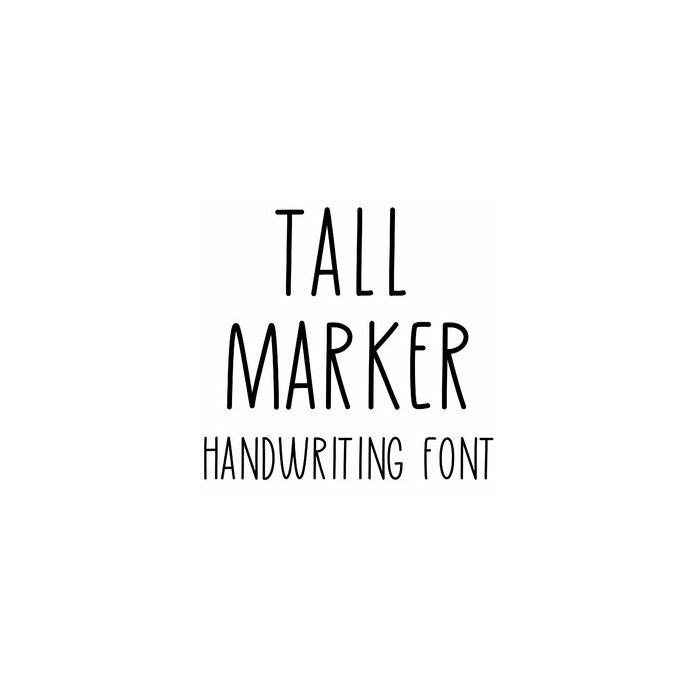 tall marker handwriting font