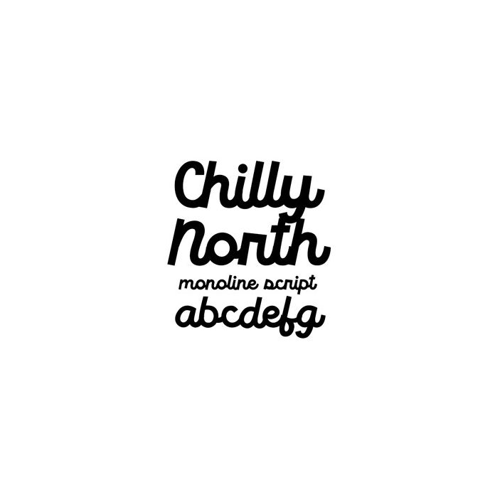BFC Chilly North Bold Thick Retro Monoline Script Cursive Font