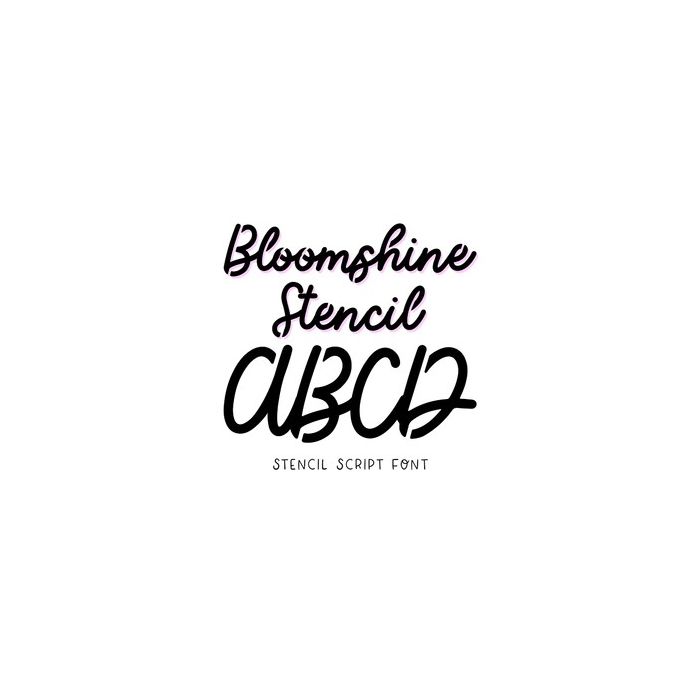 BFC Bloomshine Stencil Monoline Script Font