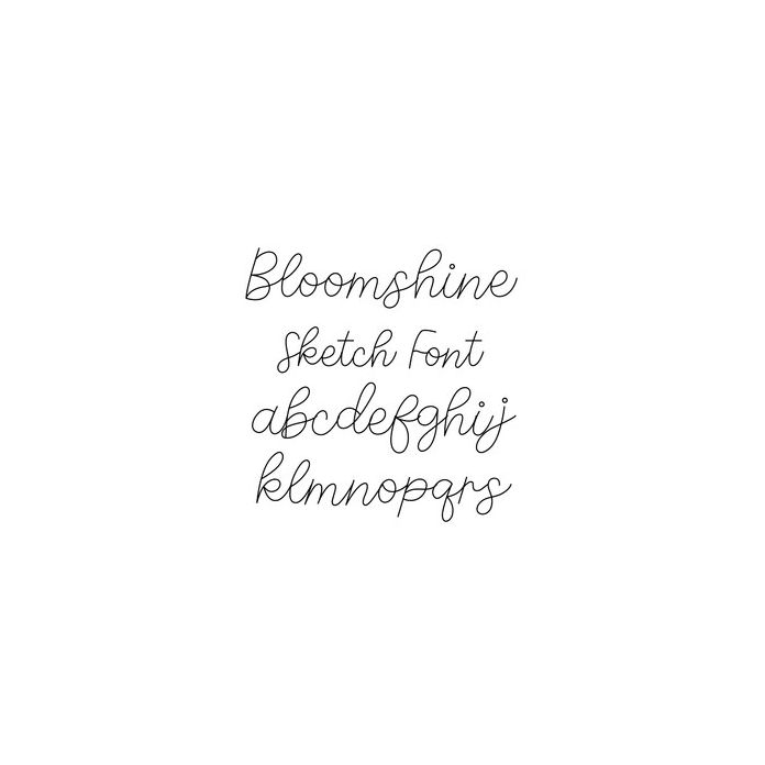 BFC Bloomshine Script Sketch Elegant Cursive Handwriting Sketch Font