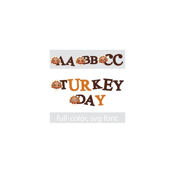Turkey Day Color Font