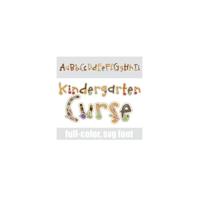 Kindergarten Cornucopia Color Font