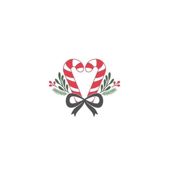 Candy Cane Heart Frame