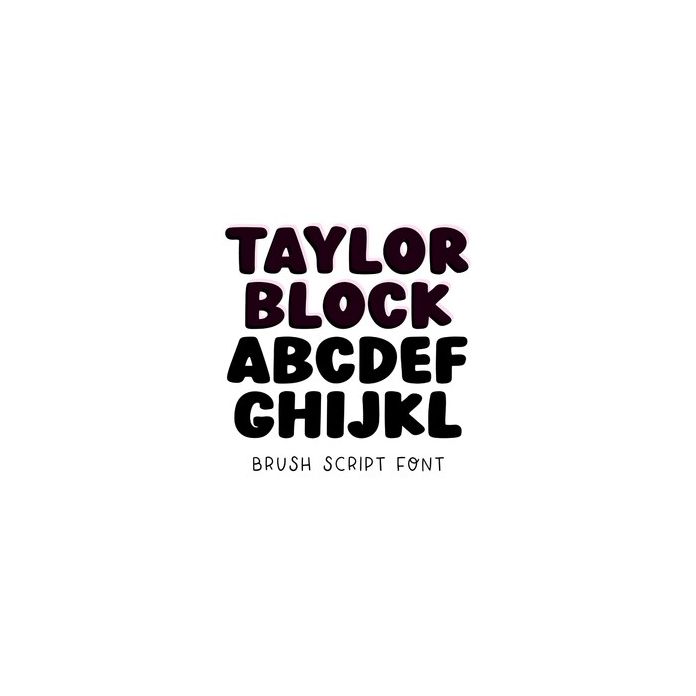 BFC Taylor Block Bold Handlettered Display Chunky Font
